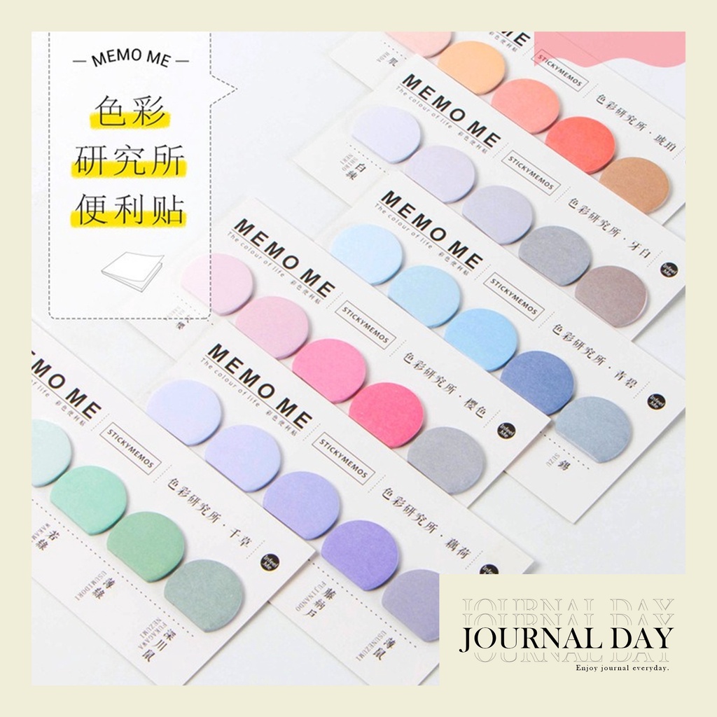 Journalday Macaroon Memo Sticky Note Set Color Note Categorize Bookmark ...