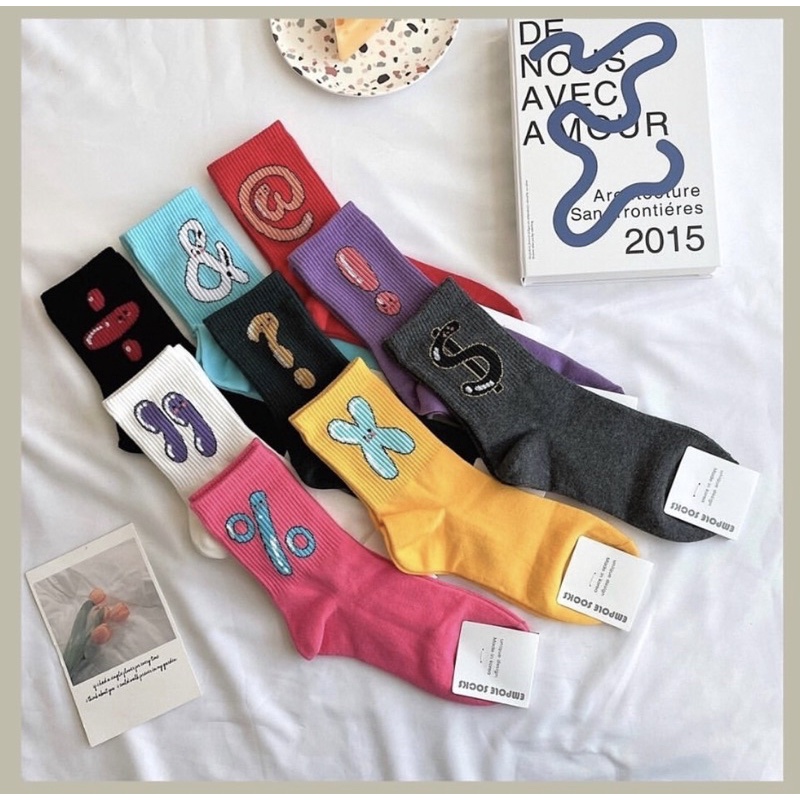 Korean Socks - Punctuation Mark Socks - Iconic Socks | Shopee Philippines