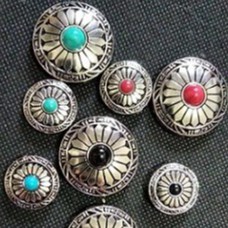 20 n 30mm Sun Flower Screw Back Conchos With Turquoise | Shopee Philippines