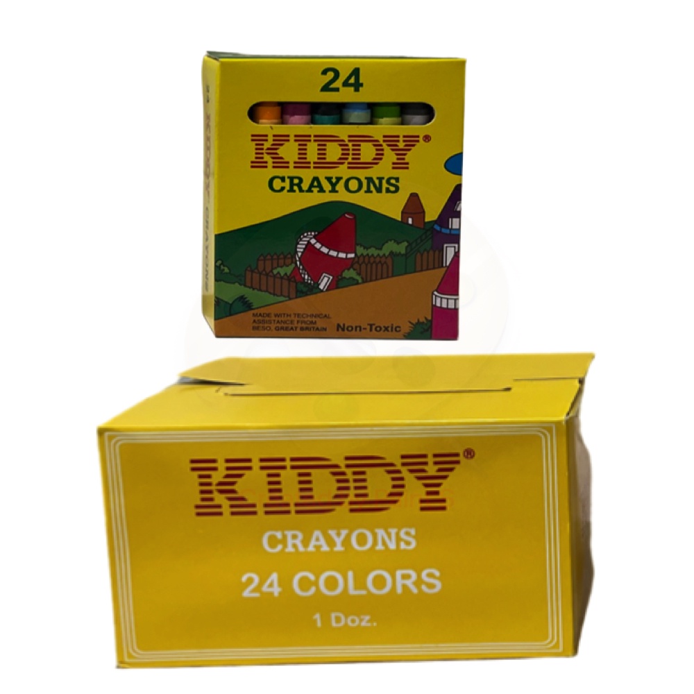Kiddy Crayons Brilliant Colors 8 16 24 & Giant 8 Crayons Non-Toxic ...