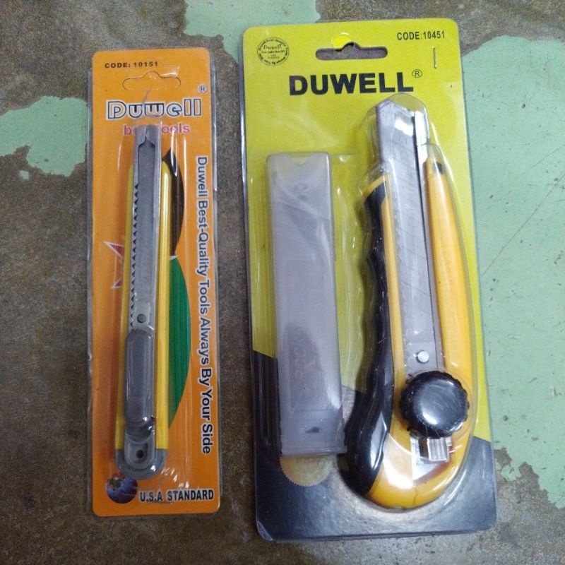 Duwell kknife cutter w/blade: big & small. | Shopee Philippines