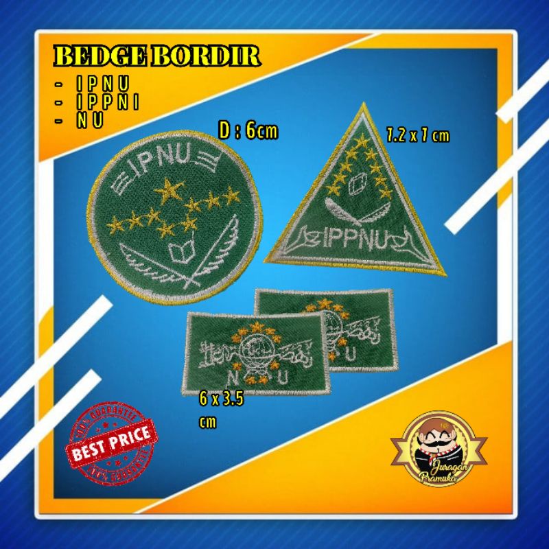 Bedge EMBROIDERED NU IPNU IPPNU LOGO (NU) | Shopee Philippines