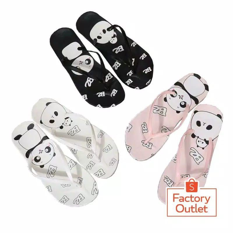 Panda Slipper Motif Flip-flops | Shopee Philippines