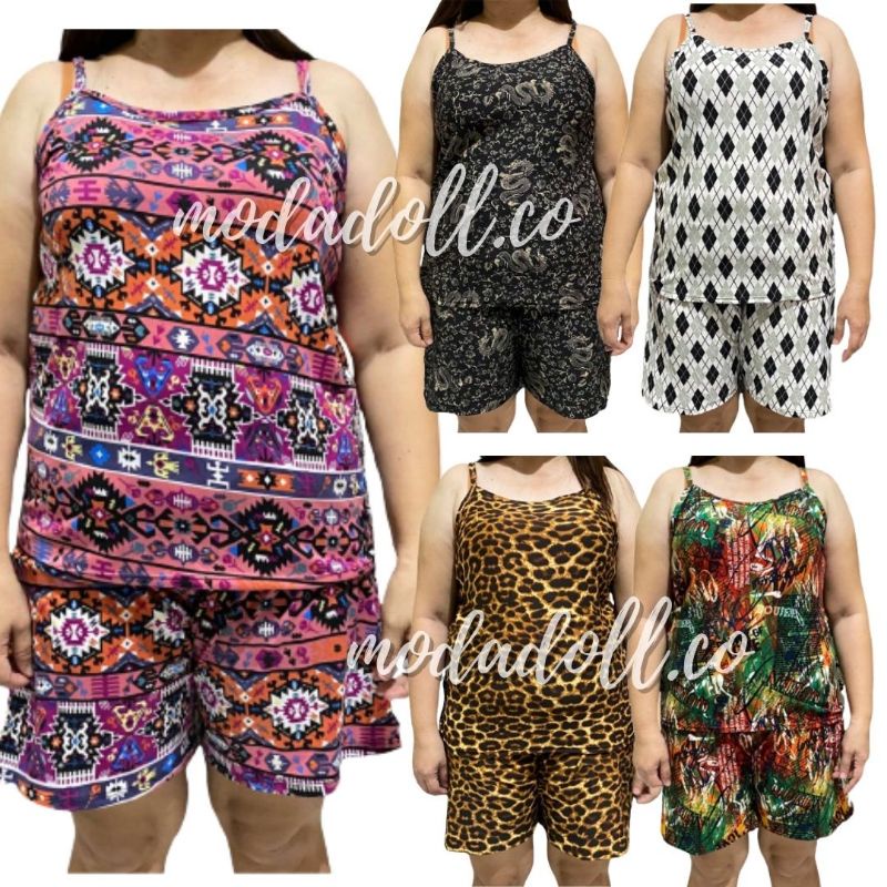 ModaDollCo. 3XL Adult Plus Size Spaghetti Short Terno | Plus Size - Up To 3XL | Taytay Tiangge ...