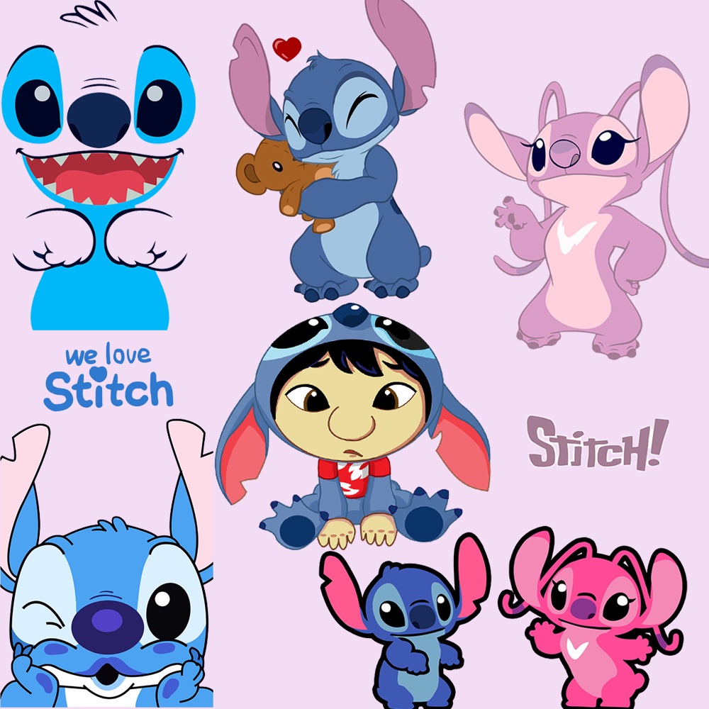 Disney Stitch Patch Hot Transfer Ironing Clothing Patches Kawaii Cartoon Clothes Decoration for ...