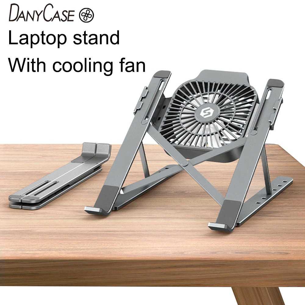 Danycase Aluminum Foldable Laptop Stand With Cooling Fan - DC1316 ...