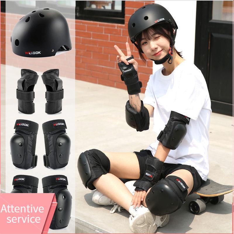 ♝∏Male and female protective gear skating skateboard riding adult full ...