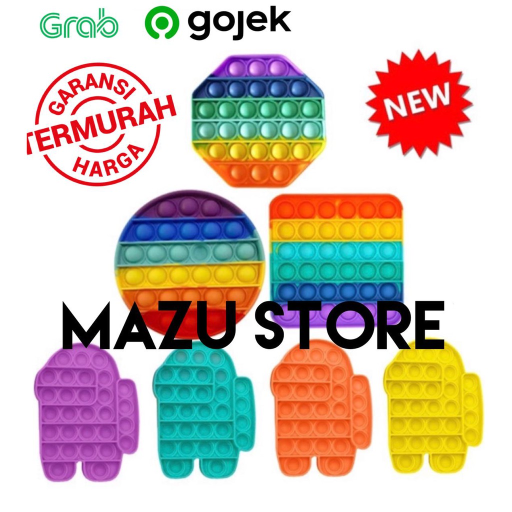 New pop Its Round Fidget Toy Push bubble stress relief kids pop it ...