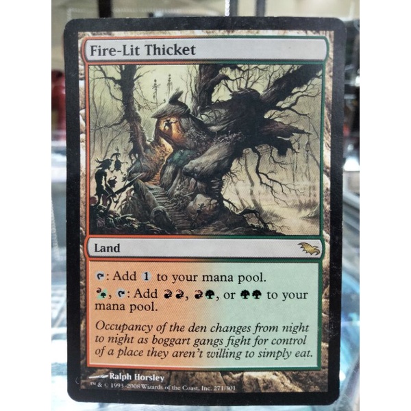 Magic: The Gathering(MTG) Card Fire-Lit Thicket Shadowmoor | Shopee ...