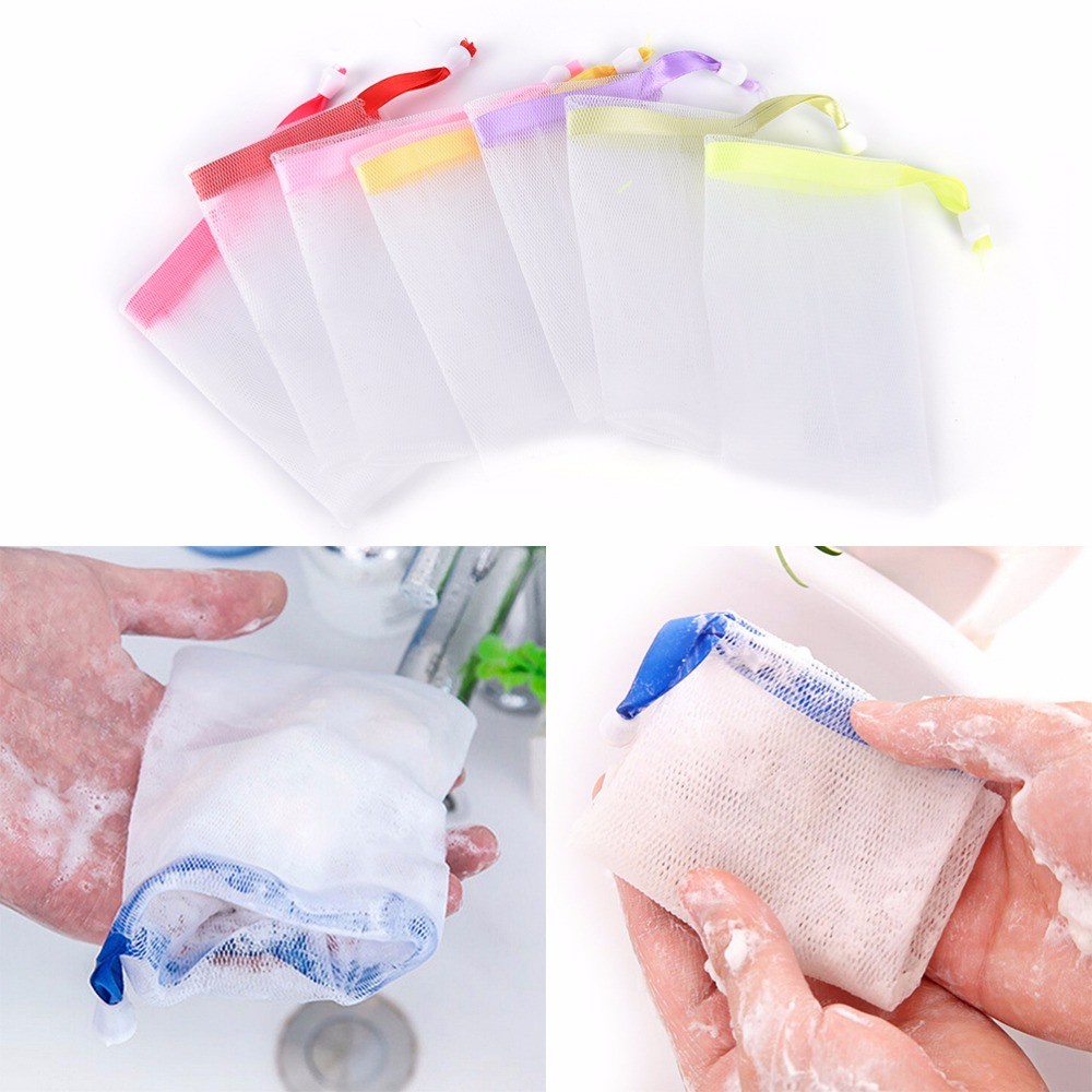 Facial Cleanser Manual Foaming Net Bag Wash Face Soap Liquid Soap ...
