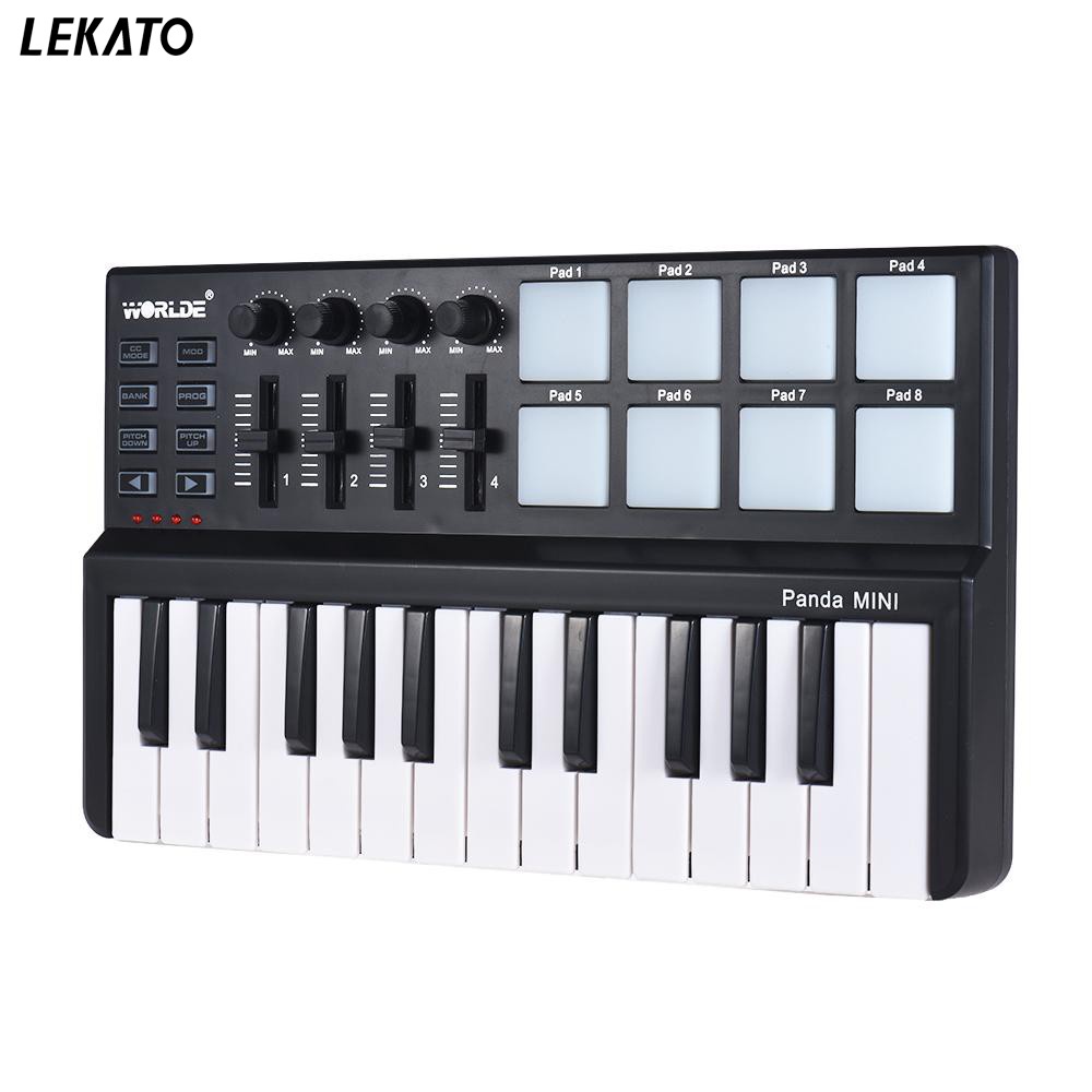 Worlde Panda Mini Portable Professional 25 Key Piano Keyboard Drum Beat ...