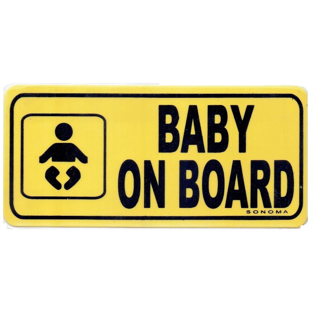 High Impact Plastic Signage 4 x 8 inches Baby on Board Signages Sign ...