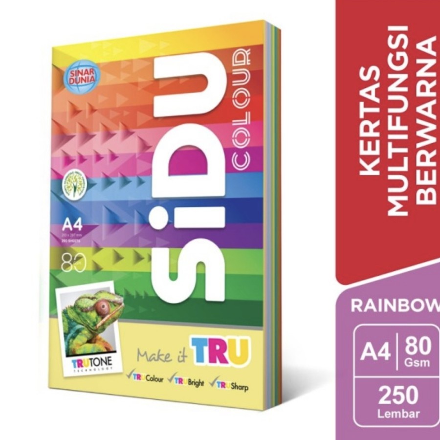 Paper 10 COLOR RAINBOW COLOR A4 80 SIDU SPECTRA ASTURO | Shopee Philippines