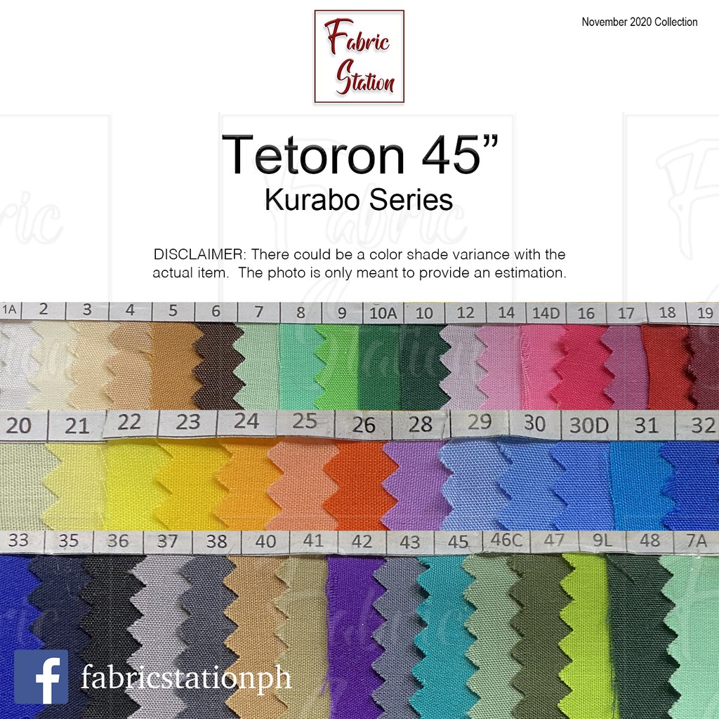 Tetoron 45” Fabric for Lining, Pockets, Uniforms | Shopee Philippines