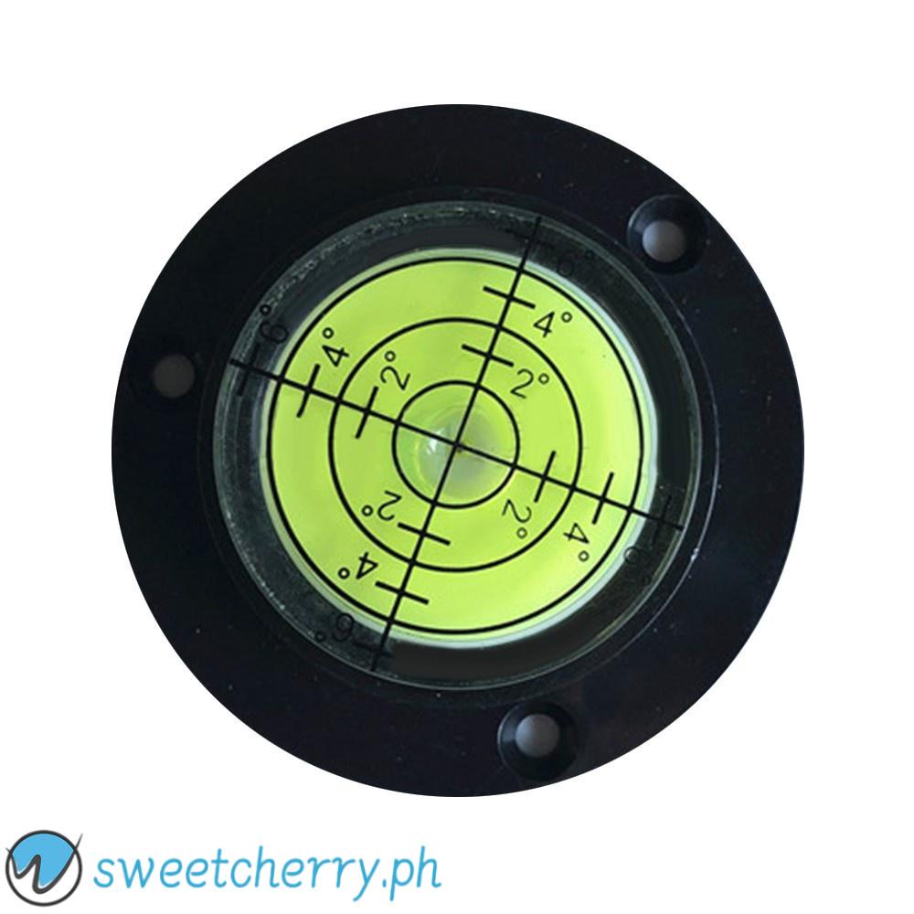 50 x 12mm Spirit Level Bubble Black Angle Clear Mini Round Leveller ...