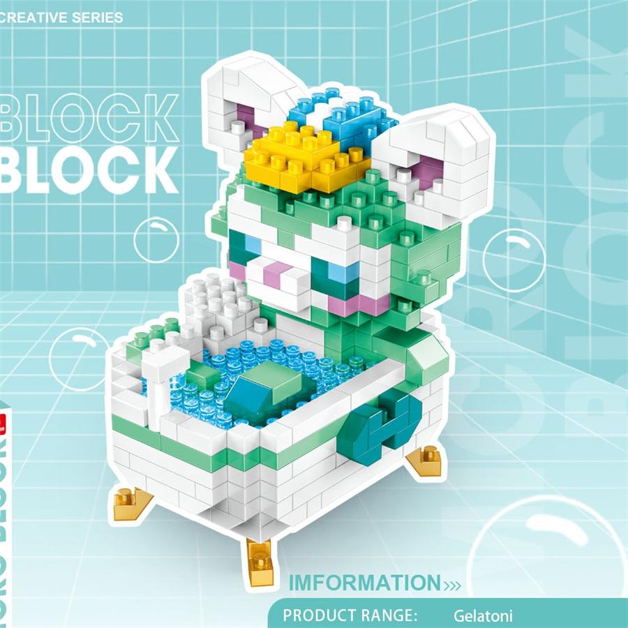 VF Cartoon Bathtub Mini Blocks Hello Kitty Melody Building Toy Sanrio ...