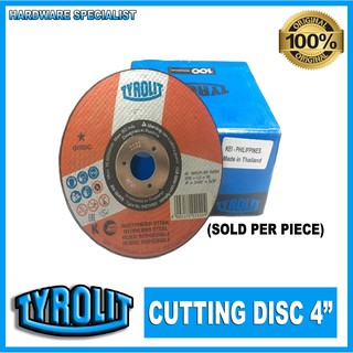 Tyrolit Basic Cutting Disc 4" x 0.40" x 5/8" ULTRA THIN ORIGINAL AUTHENTIC | Shopee Philippines