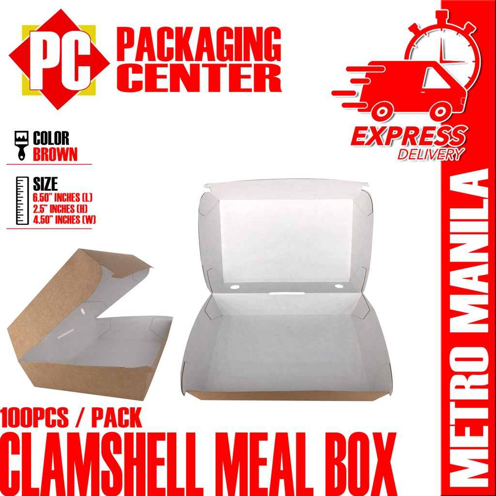 Clamshell Meal box by 50pcs per pack (METRO MANILA SHIPPING CODE) | Shopee Philippines