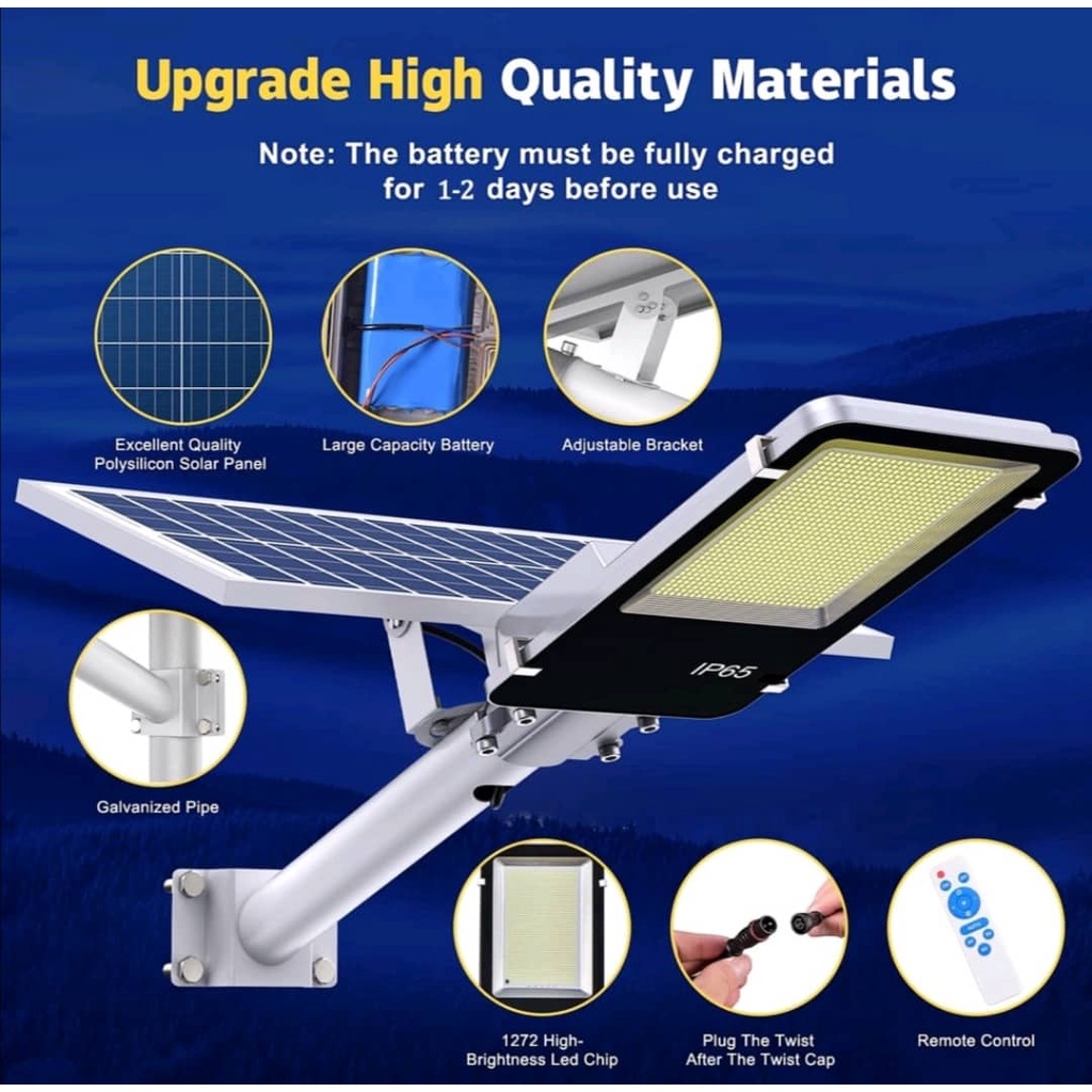 Solar street light SO3-C 250w 350w 500w IP65 Protection rating | Shopee ...