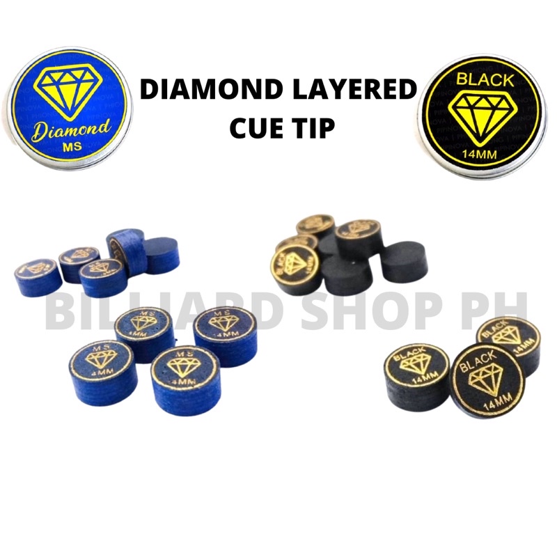 DIAMOND LAYERED CUE TIP FOR POOL CUES | Shopee Philippines