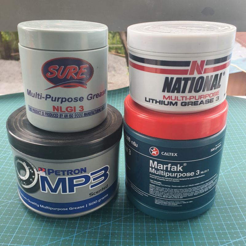 Grease / Grasa ,Caltex Marfak , Petron MP3 scented , SURE NLGI 3 Red , National lithium #3 ...
