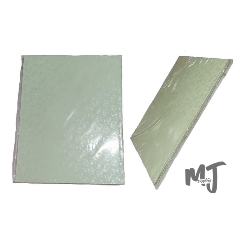 50 SHEETS. Light Green Scented Paper (Flower Design) | Shopee Philippines