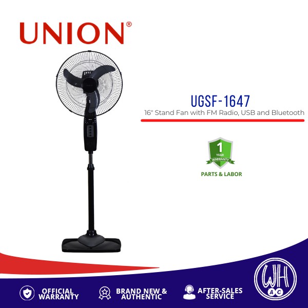 Union 16" Stand Fan with FM Radio, USB and Bluetooth UGSF-1647 | Shopee ...