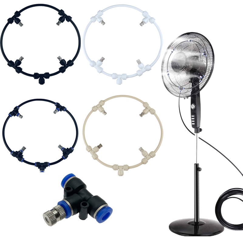 Fan Misting Kit Outdoor Fan Misting Cooling System With 4 Brass Mist ...