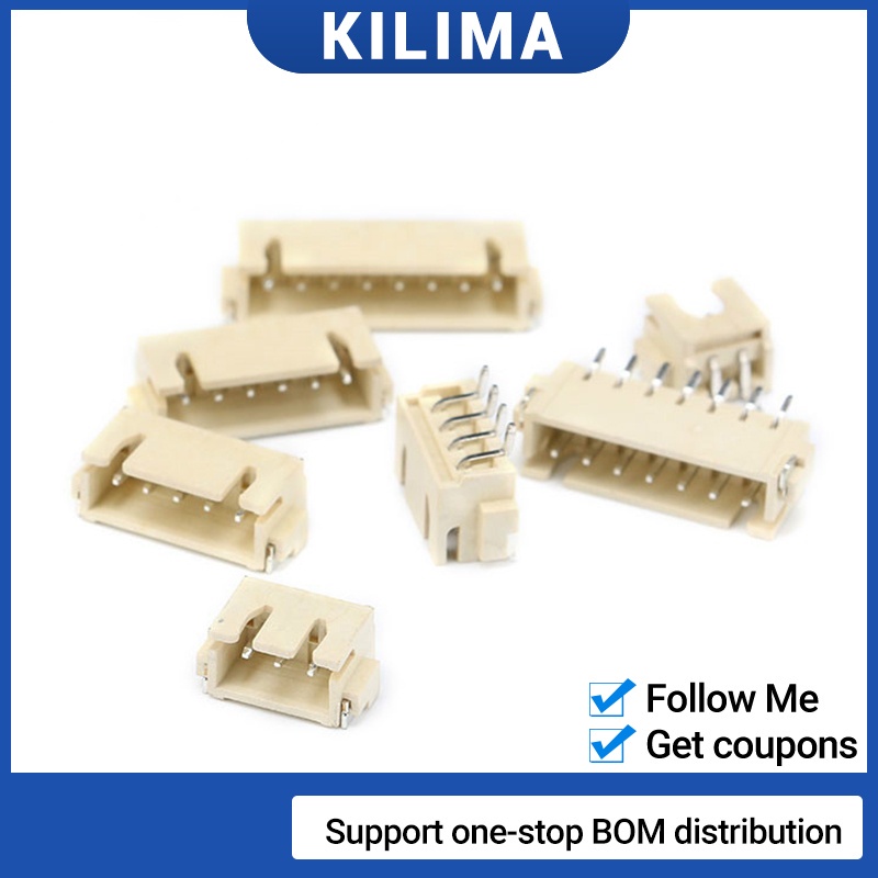 20Pcs Horizontal SMD Socket XH2.54 2.54mm Spacing Patch Plug Connectors ...