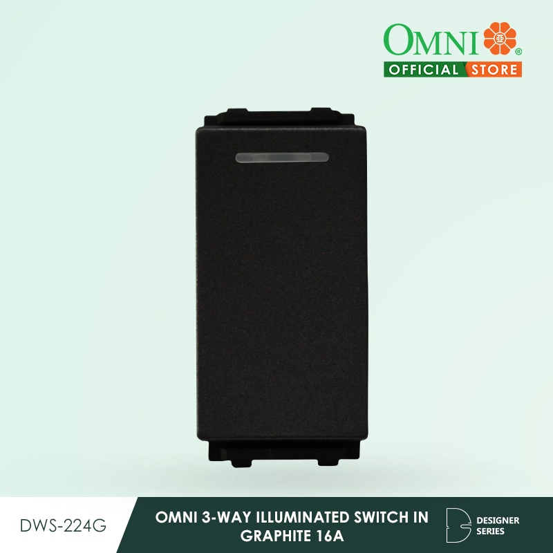 OMNI 3-Way Illuminated Switch in Graphite 16A - DWS-224G | Shopee ...