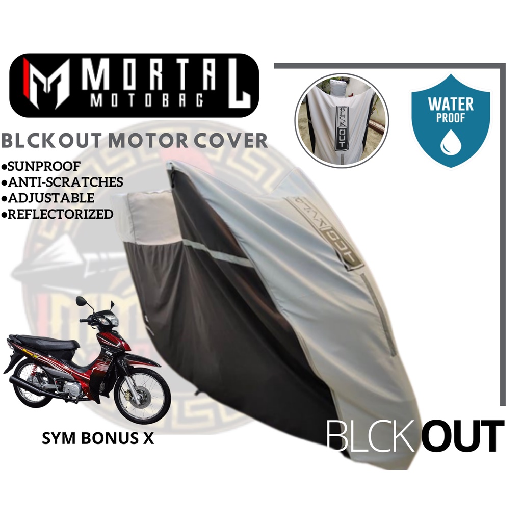 JZ BLCKOUT GREY Motor Cover for SYM BONUS X | HEAVY DUTY , WATERPROOF ...