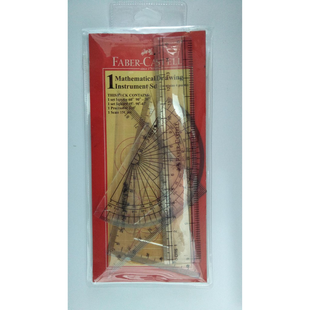 Ruler Math Instrument Faber Castell Ruler Drawing Measuring Tool 4 Sets ...