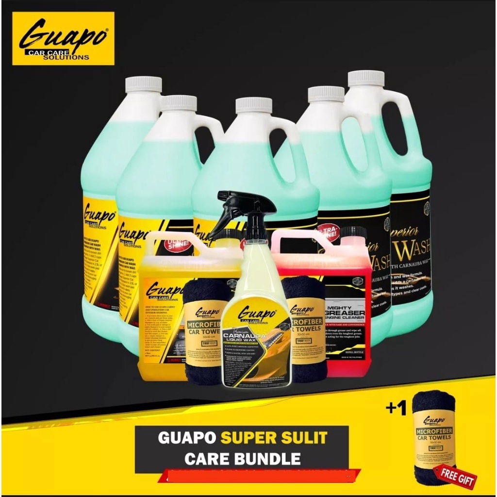 Guapo Super Sulit Care Bundle with Freebie / Guapo Car Wash Shampoo ...