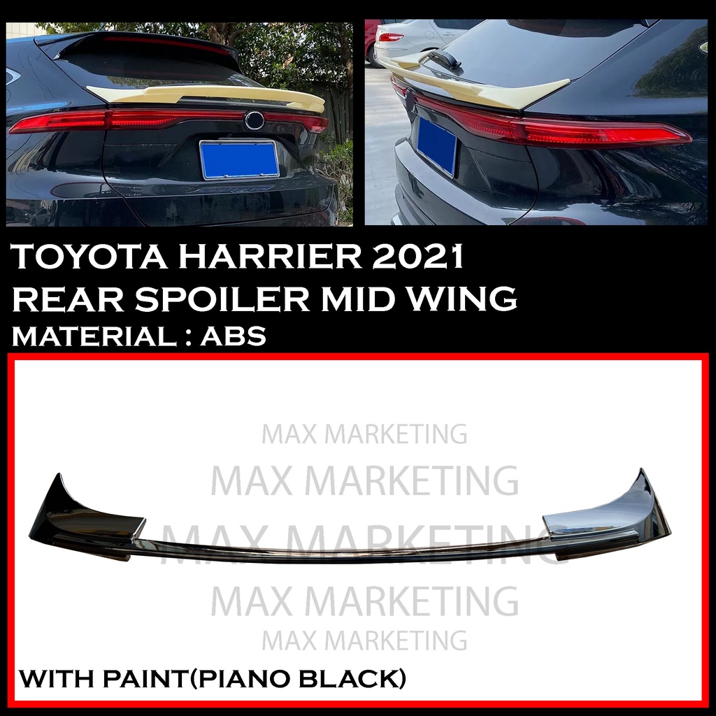 TOYOTA HARRIER 2021 CAR MID WING REAR SPOILER DUCKTAIL WITH BLACK PAINT ...