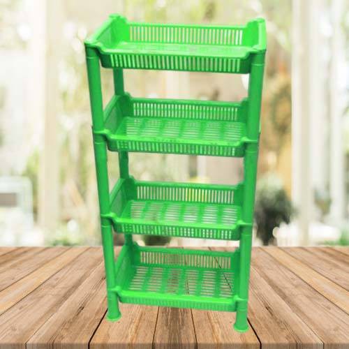 Green Ware 4-Layer Utility Rack Multi Function Storage Shelves ...
