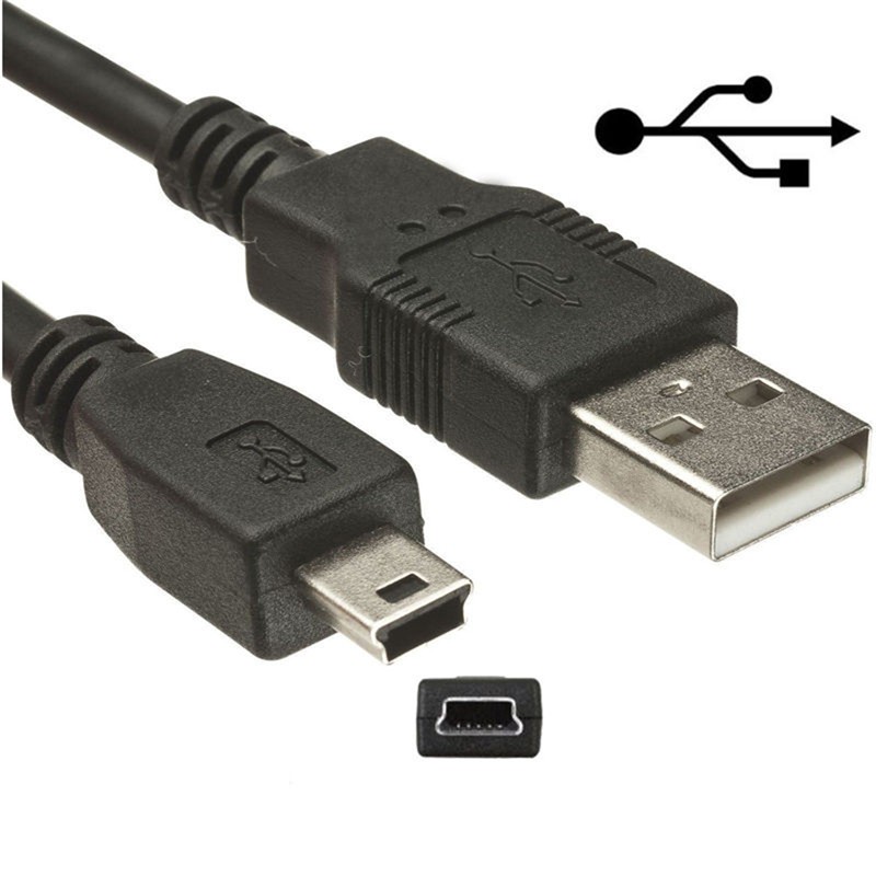 1.5M USB 2.0 Black 5-Pin Data Charger Cable For Ps3 Game Wireless ...