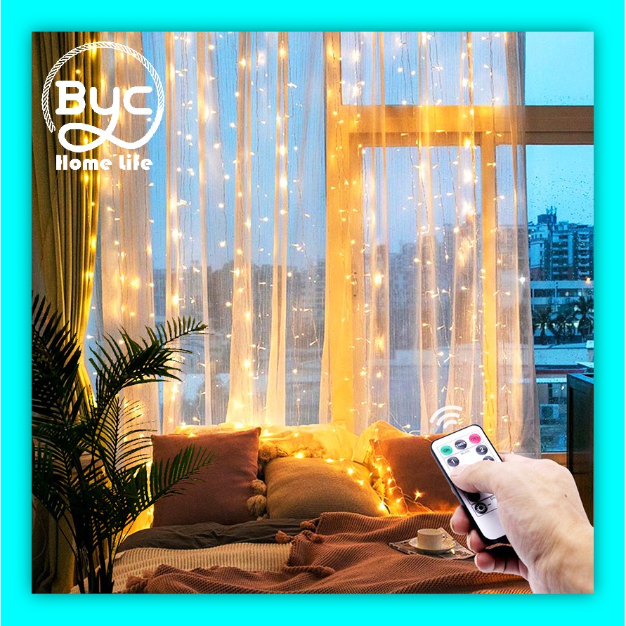BYC 3M*3M Fairy String Lights Curtain Lights (300LED) | Shopee Philippines