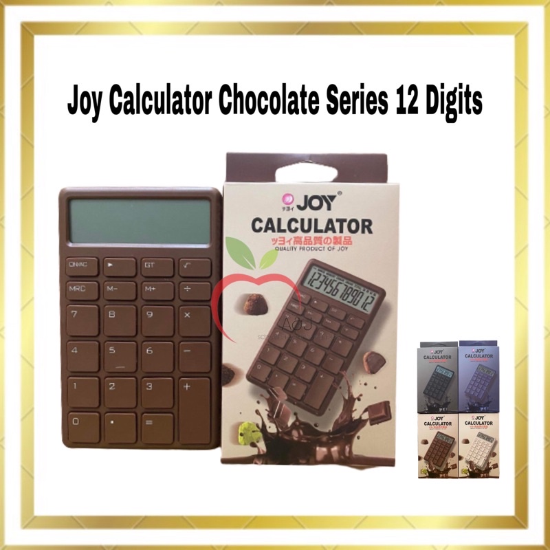 Joy Calculator Chocolate Series 12digits Assorted Color | Shopee Philippines