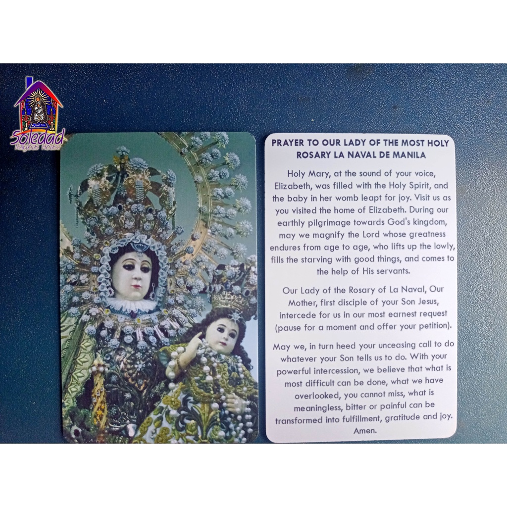 Emmanuel Gift/s For You- OUR LADY OF LA NAVAL CORONADA PRAYER CARD1 ...