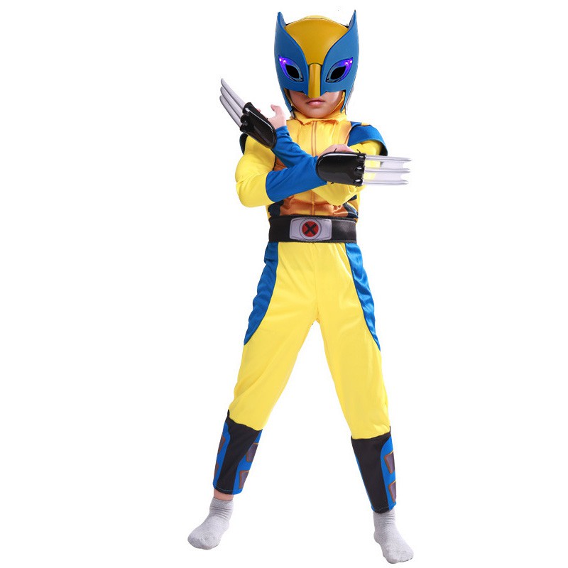 Movie Endgame Wolverines Costume Kids Boys X-Men Superhero Cosplay ...
