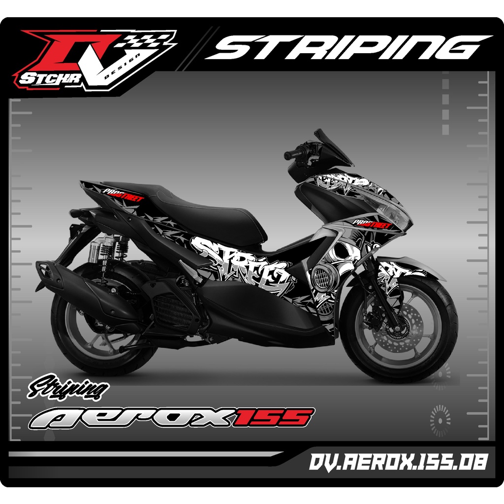 Motorcycle Striping Variations List Sticker YAMAHA Aerox 155 New 2021 ...