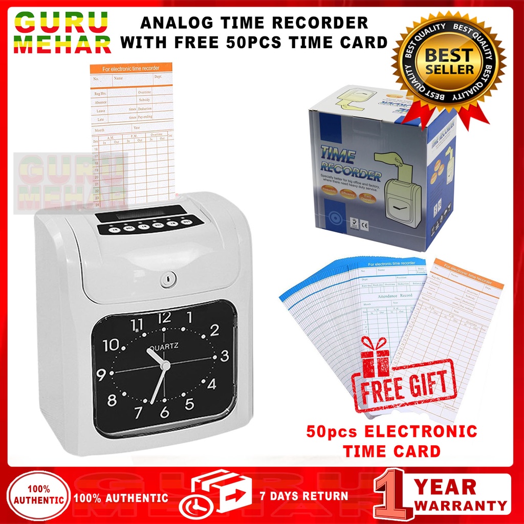 Employee Attendance Time Recorder, Bundy Clock, Time Clock Recorder ...