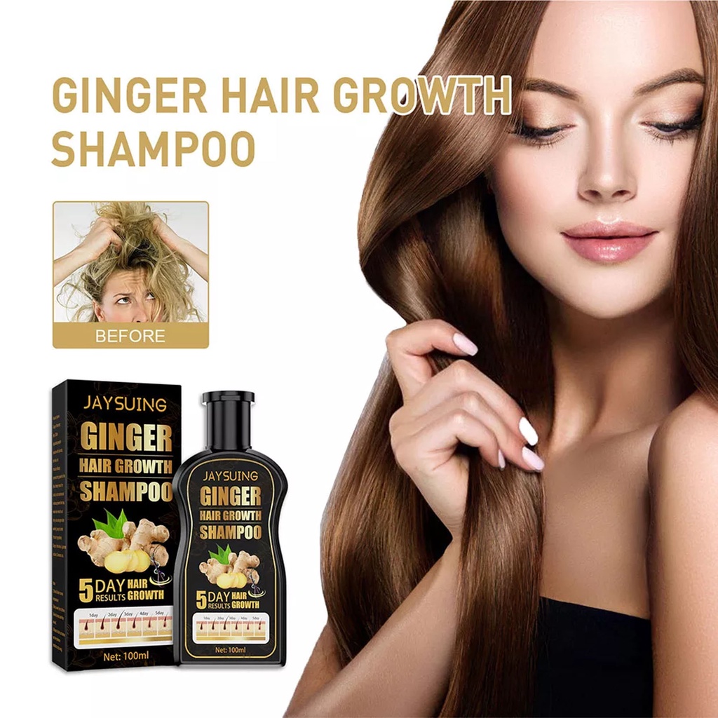 100ml Ginger Shampoo Hair Growth Anti-Hair Loss Anti-Dandruff Shampoo ...