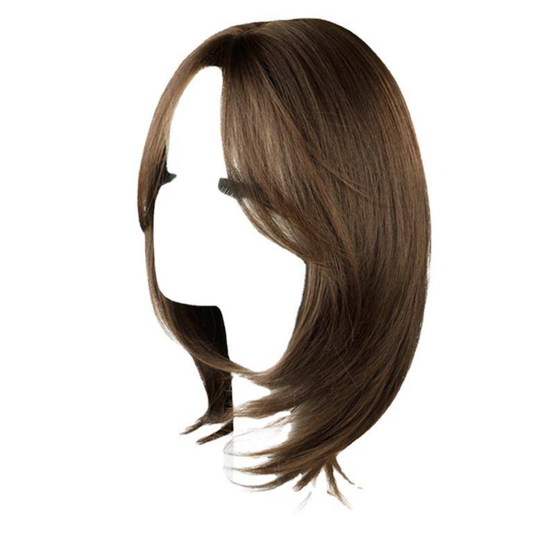 Women's Wig Bangs Clip Fringe Hair Pieces Middle Part Brazilian ...