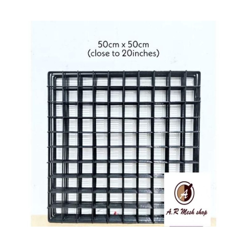 [Big Square 50x50cm] Screen Mesh Wire Grid Wall Decor | Iron Grid Wall ...