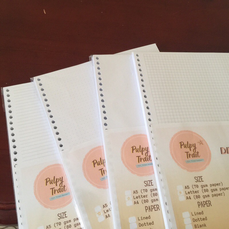 Loose Pages for DIY Notebook (Blank/Dotted/Lined/Grid/Hex) | Shopee ...
