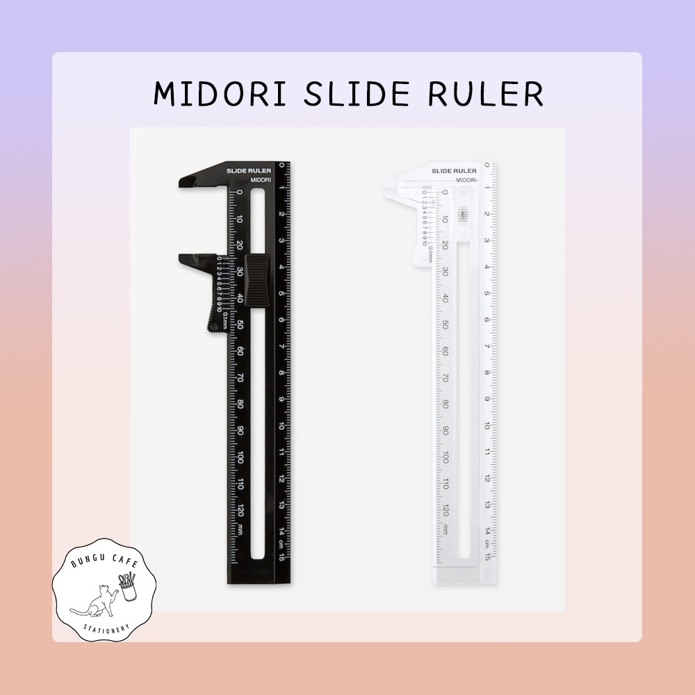 Midori Slide Ruler 15cm. // Portable Size 15 cm. | Shopee Philippines