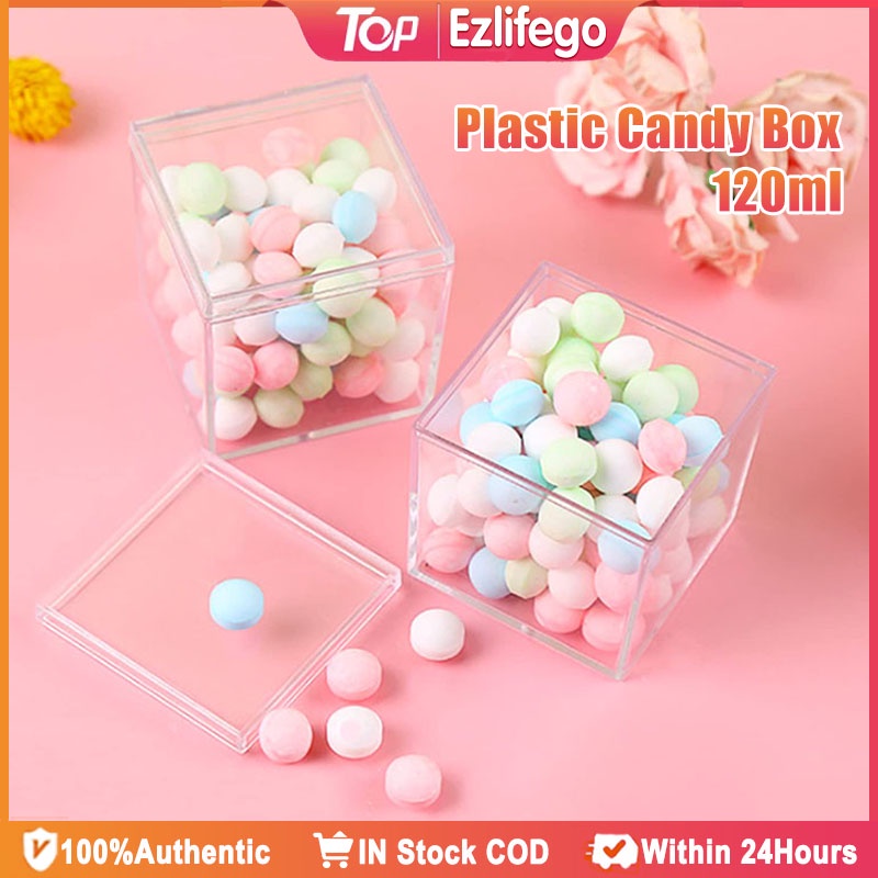 Clear Plastic Candy Box 3x3x3cm Clear Favor Boxes for Wedding,Party ...