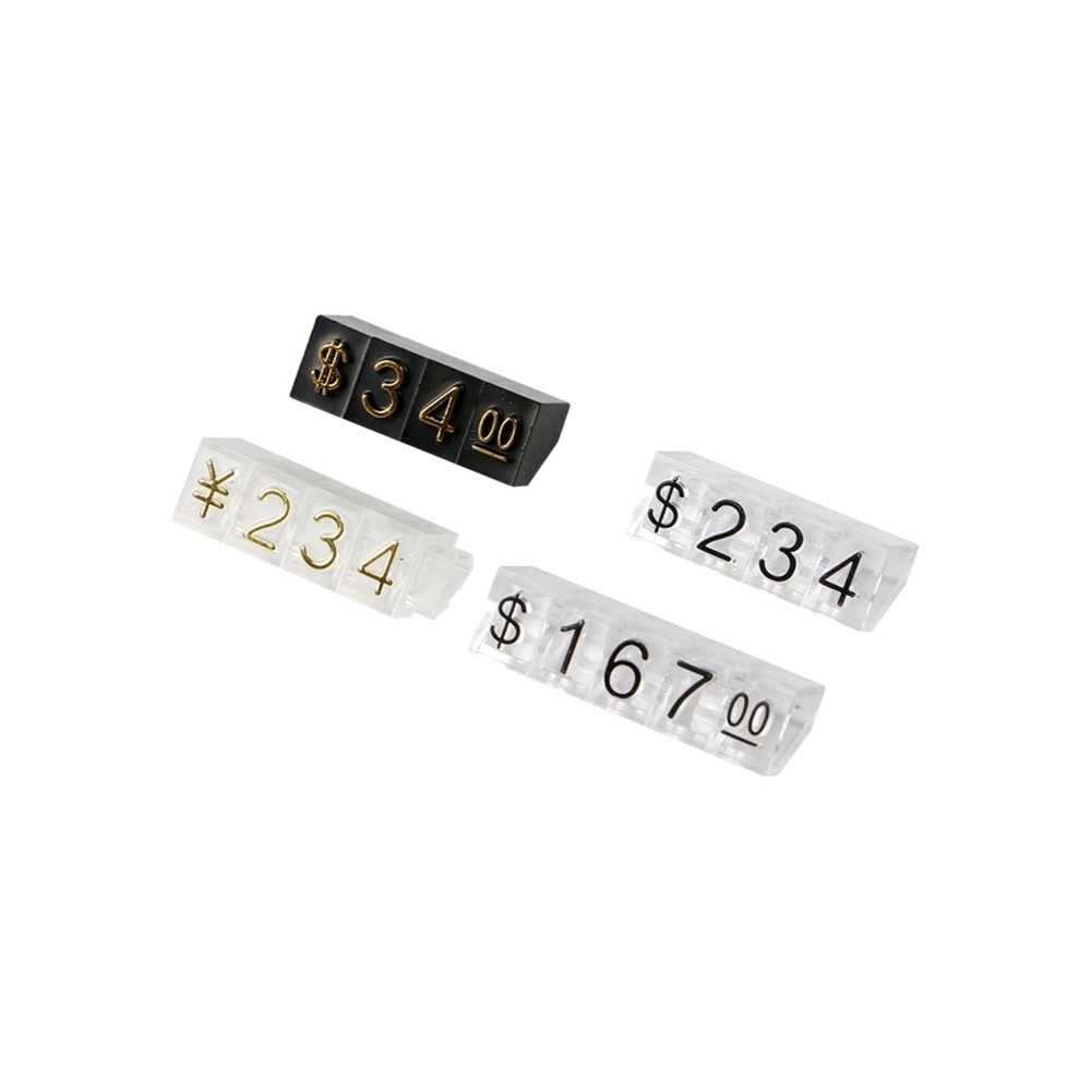 Adjustable Dollars Number Stand Watch Labels Cube Price Tags | Shopee ...