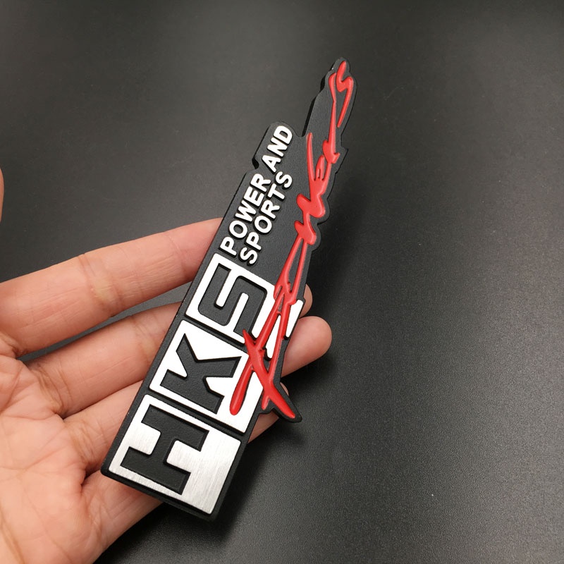 Car styling 3D Aluminum alloy Hks power Stereo Modified car stickers ...